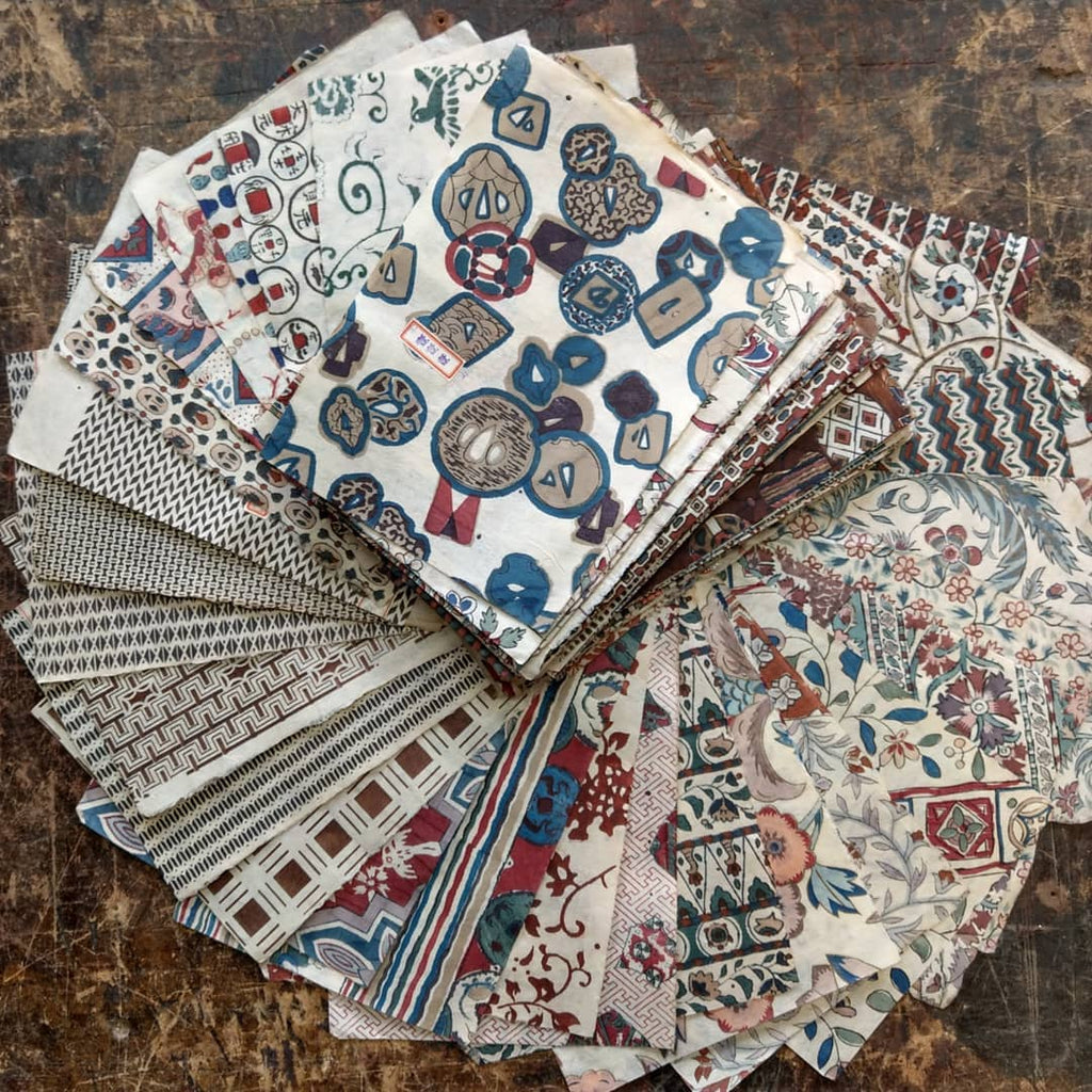 Japanese printed paper samples. Sarasa – Shibui Japanese Antiques ...
