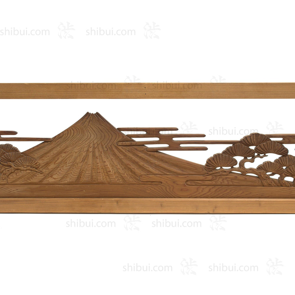 Fuji and Tokyo Bay Ranma | Transom Carving | Japanese Architectural De ...