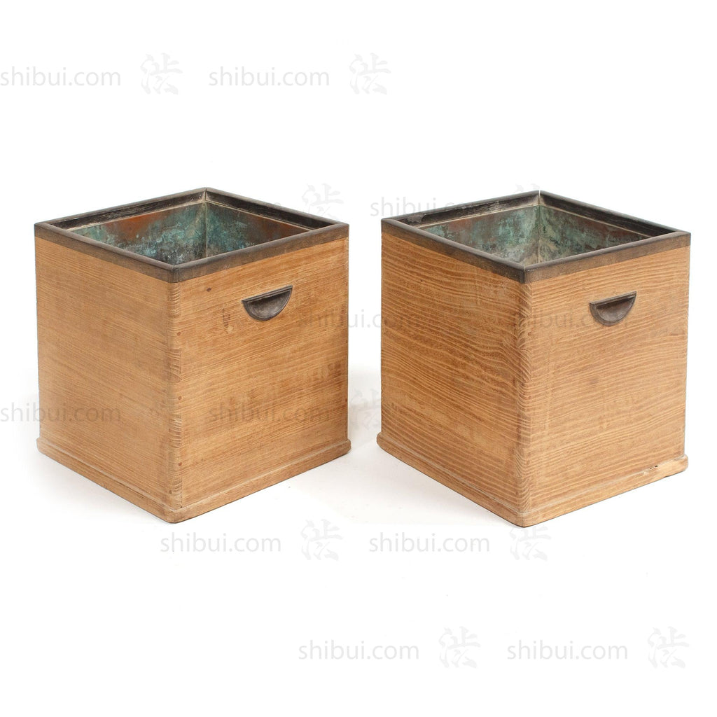 Pair of Japanese Kiri Wood Hibachi with Case – Shibui Japanese Antiques ...