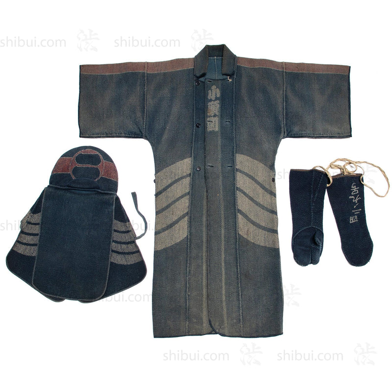Antique Japanese Sashiko Fireman's Set – Shibui Japanese Antiques ...