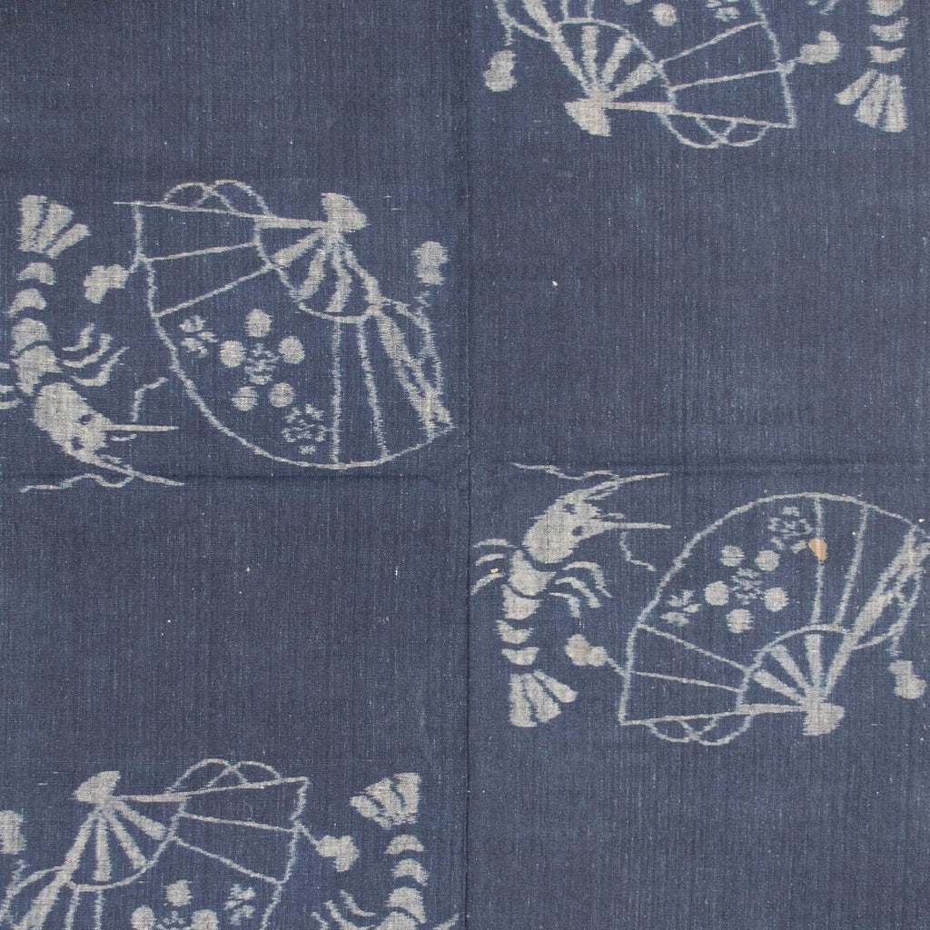 Shrimp Kasuri Two Panel | Japanese Indigo Cotton – Shibui Japanese ...