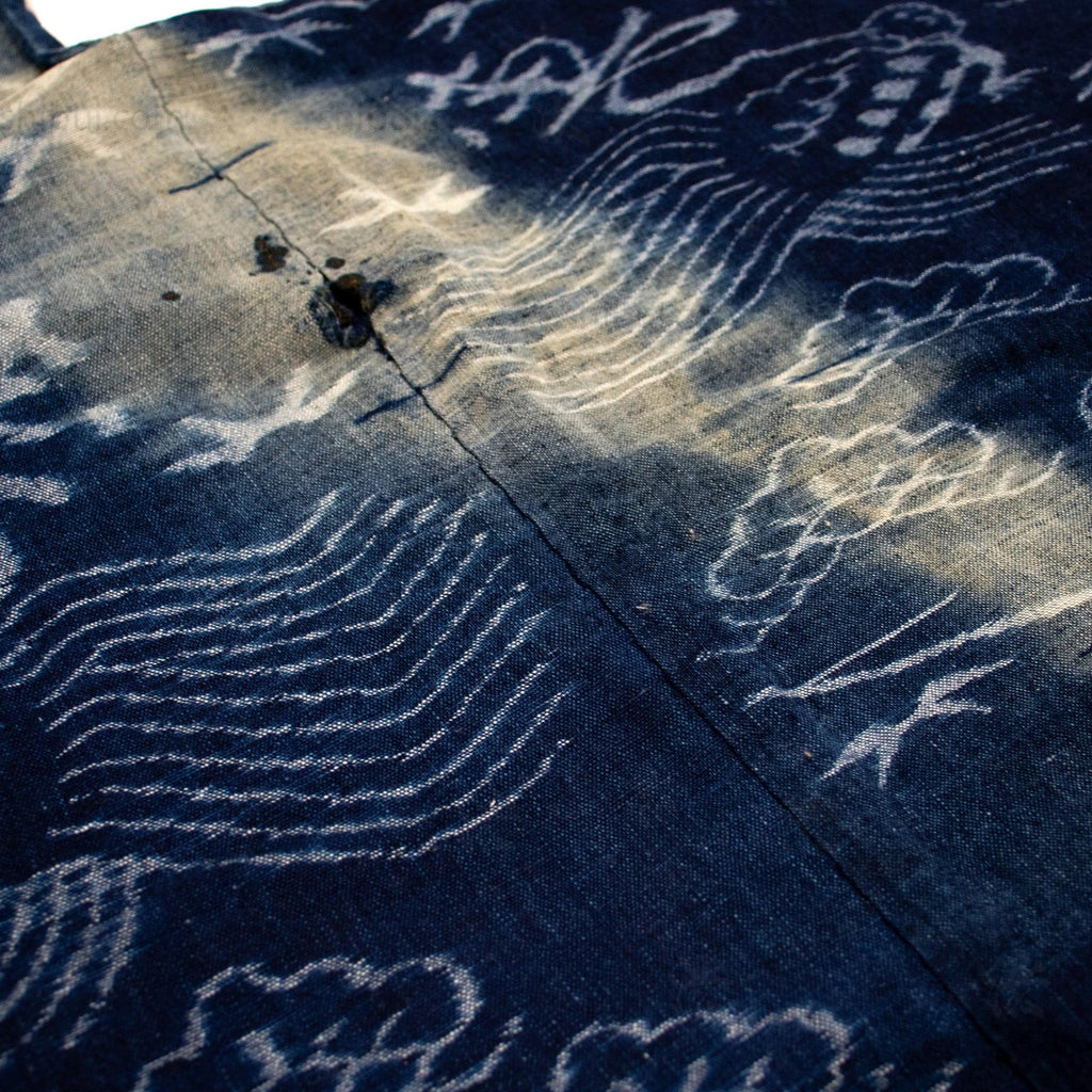 Vintage Japanese Indigo Kasuri Cotton Yogi Shell – Shibui Japanese ...