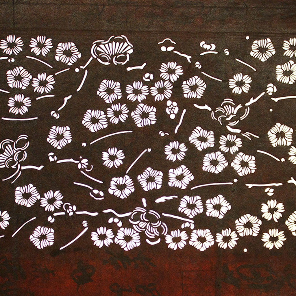 Katagami Japanese Lacquered Paper Stencil – Shibui Japanese Antiques ...