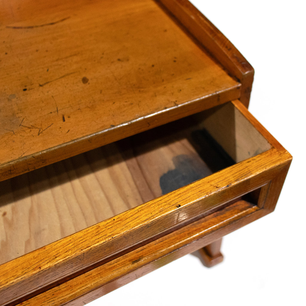 Takayama Keyaki Wood Low Desk - Early 20th Century Writing Table ...