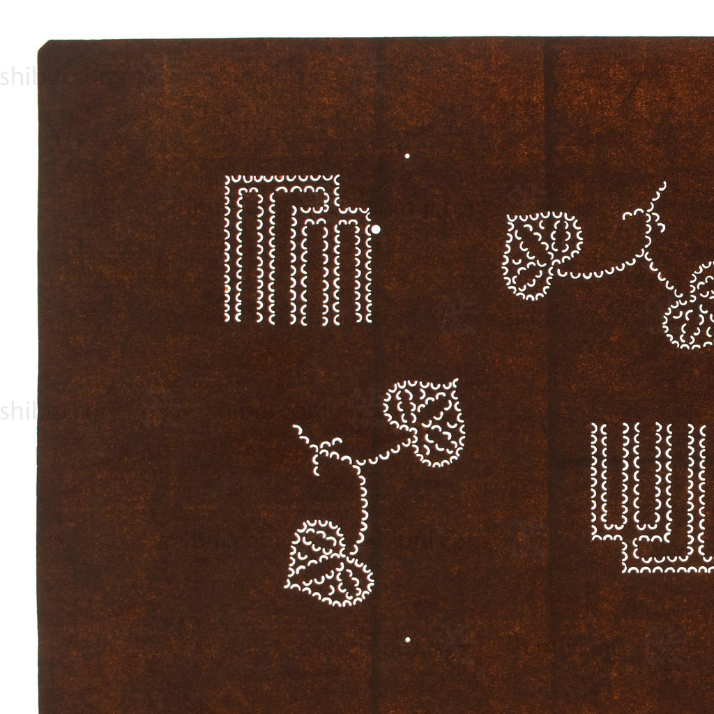 Meiji Genji Incense Katagami | Japanese Lacquered Paper Stencil ...