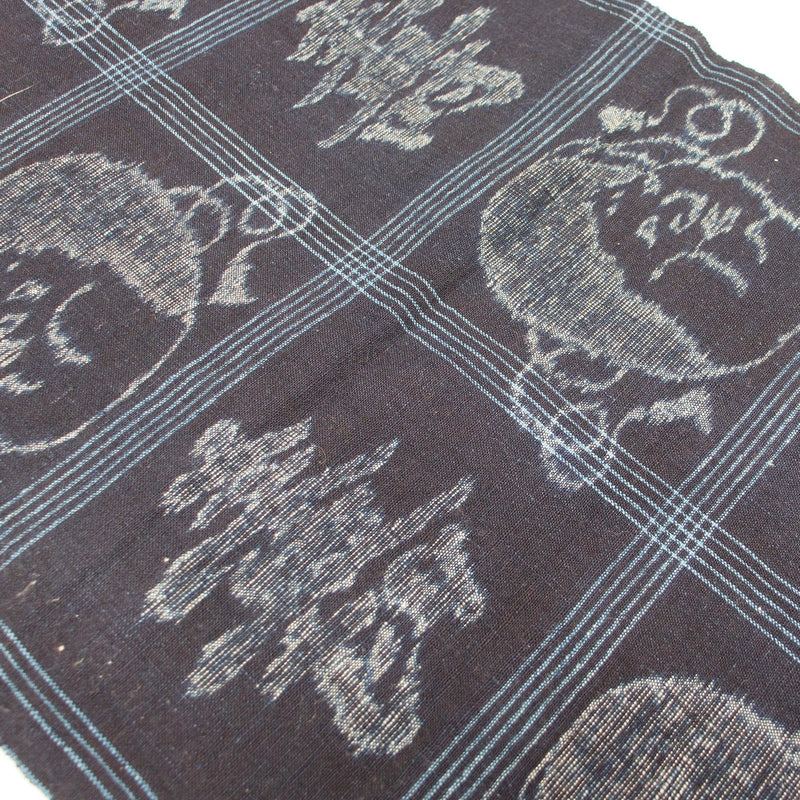 Japanese Indigo E-gasuri Okame Mask Cloth – Shibui Japanese Antiques ...