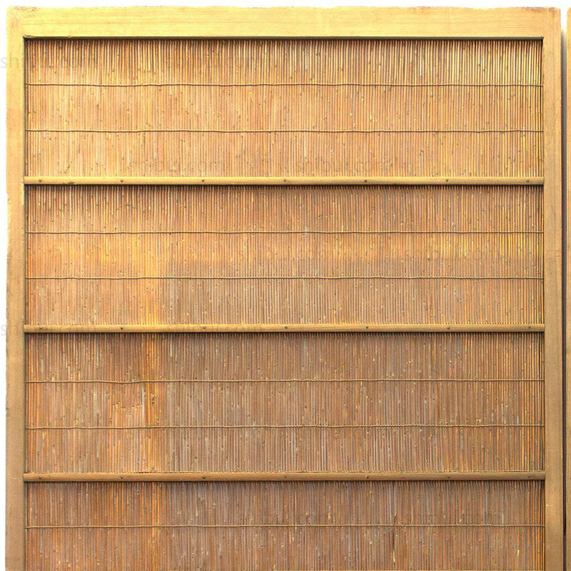 Pair of Sugi Yoshido Doors | Japanese Cedar and Bamboo Wooden Doors fo ...