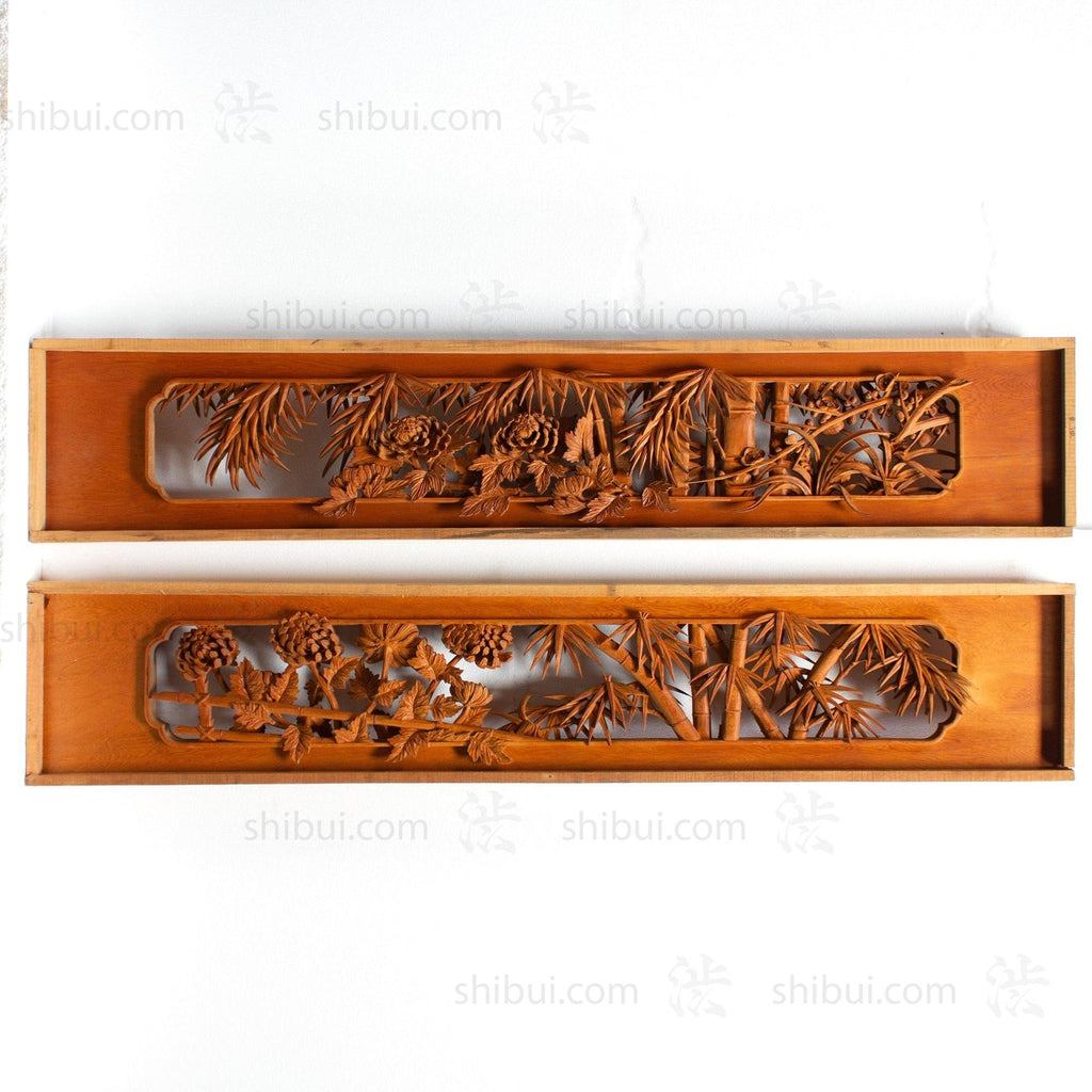 Carved Ranma | Japanese Transom Screen | Sugi (Japanese Cedar) | Japan ...