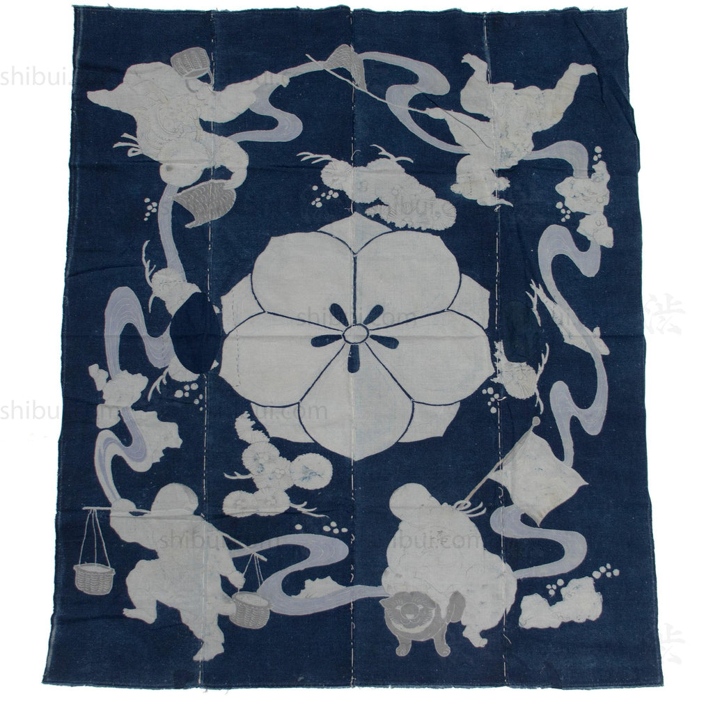 Antique Indigo Tsutsugaki Furoshiki – Shibui Japanese Antiques & Furniture