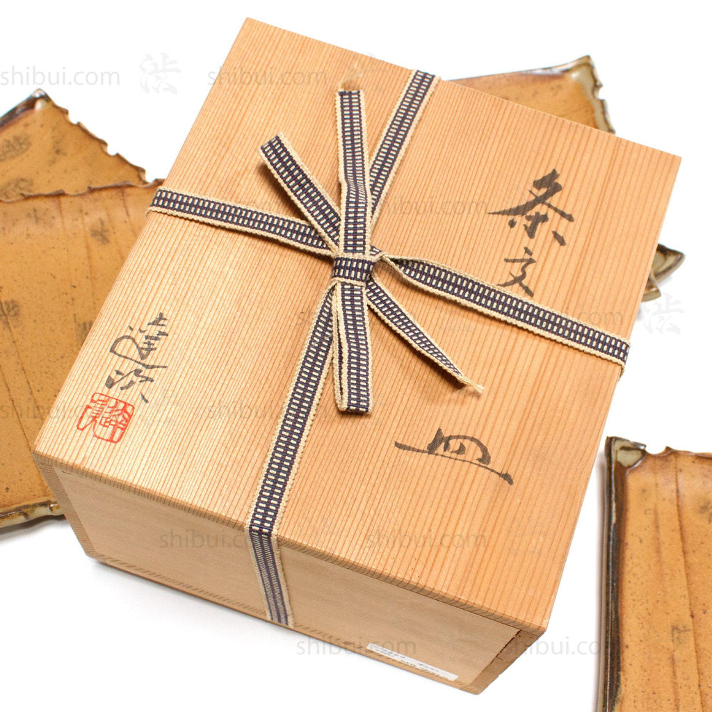 Slab Plate Set of 5 with Box – Shibui Japanese Antiques & Furniture