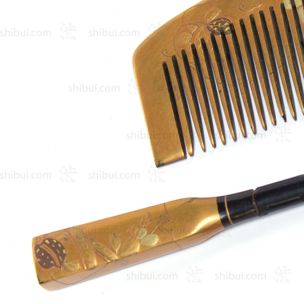 Antique Japanese Kushi and Kogai Comb Set – Shibui Japanese Antiques ...