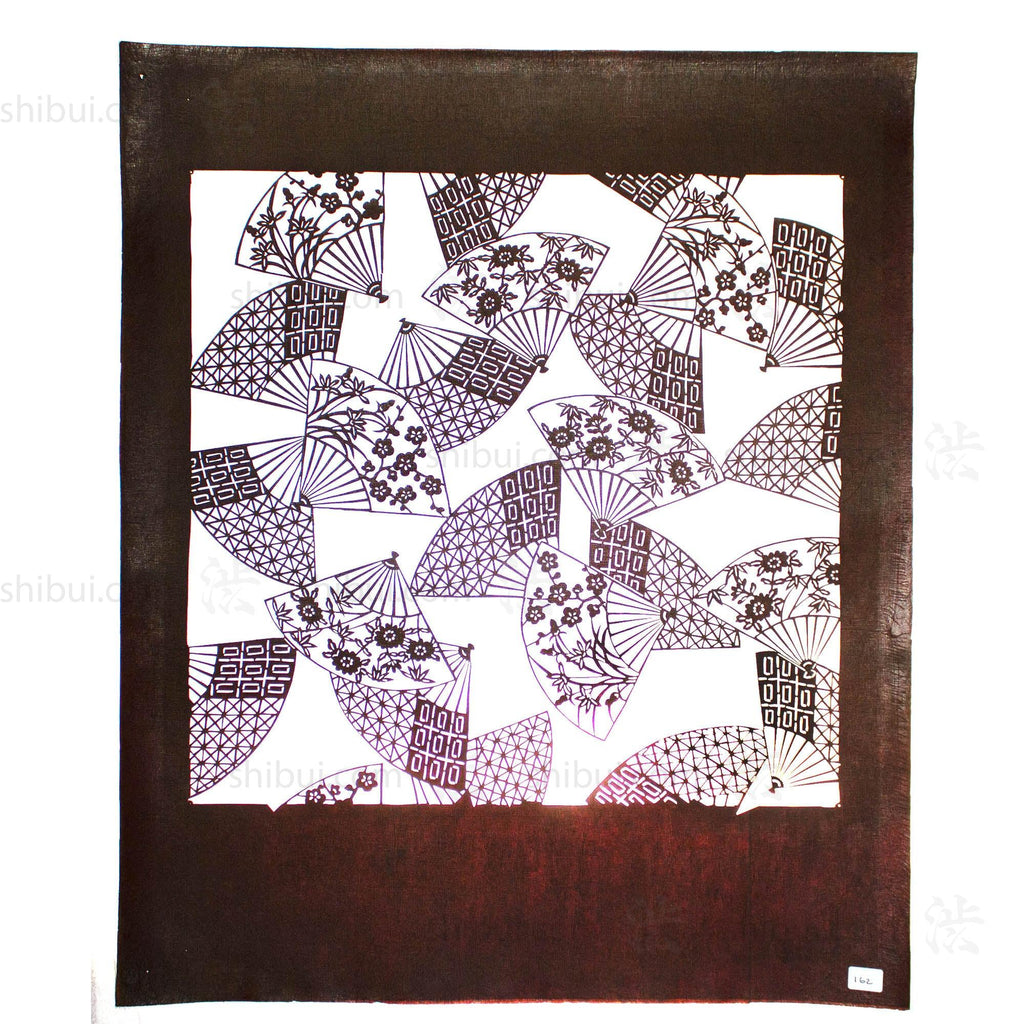 Katagami Japanese Lacquered Paper Stencil – Shibui Japanese Antiques ...