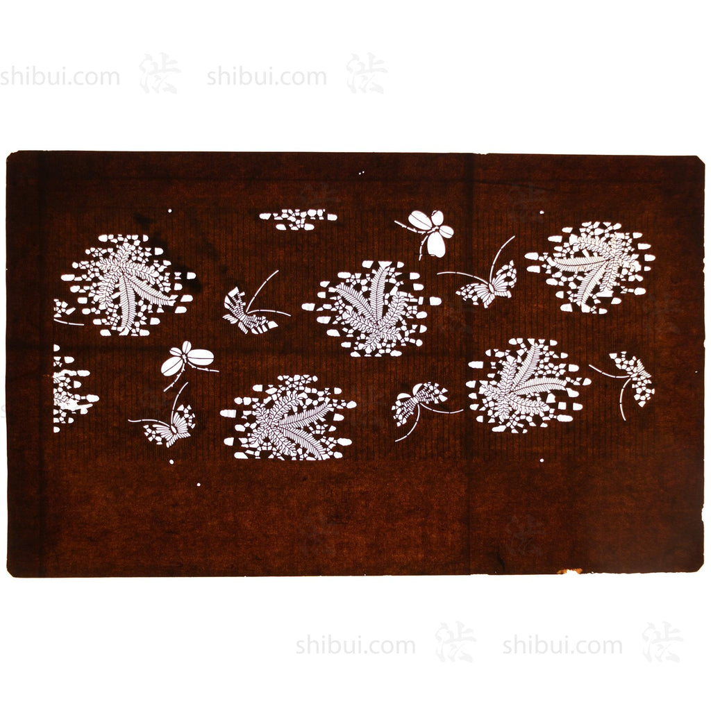 Katagami Japanese Lacquered Paper Stencil – Shibui Japanese Antiques ...