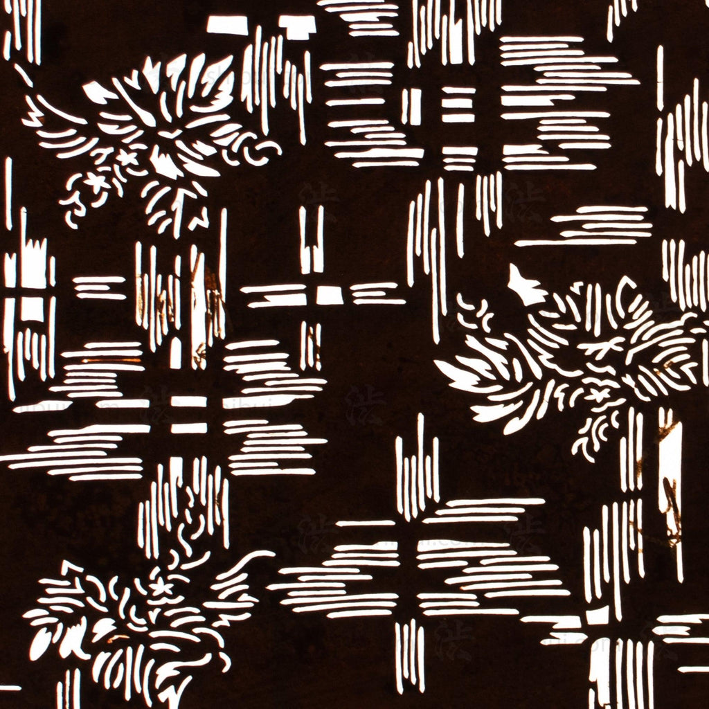 Katagami Japanese Lacquered Paper Stencil – Shibui Japanese Antiques ...