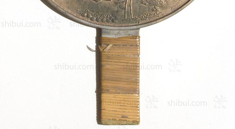 Japanese Antique Bronze Hand Mirror Lucky Symbol Bamboo – Shibui ...