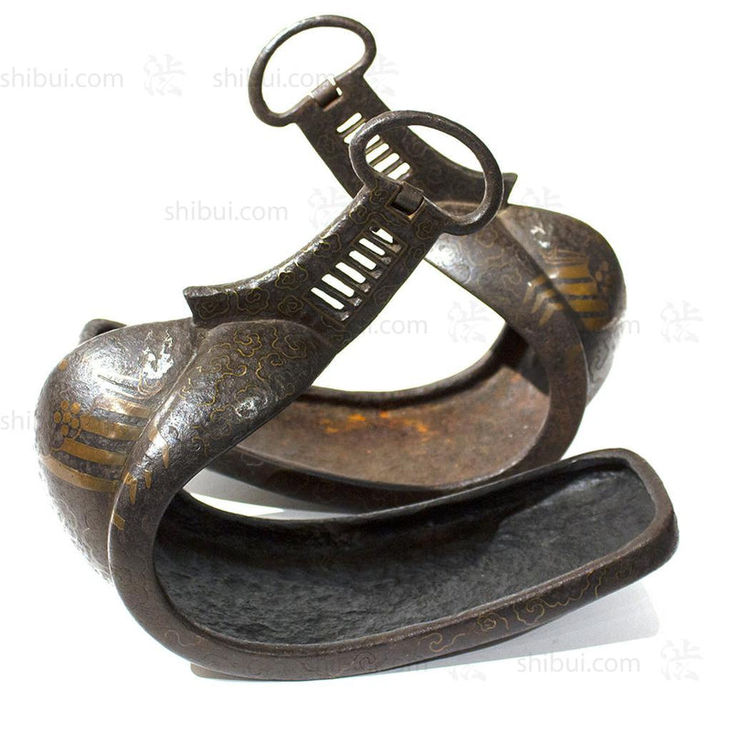 Japanese Antiques Abumi Pair of Stirrups with a Crab Motif – Shibui ...