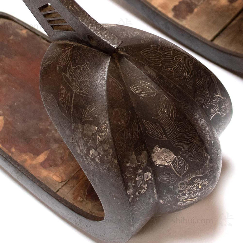 Abumi Stirrups with Inlaid Silver Shishi Motif – Shibui Japanese ...