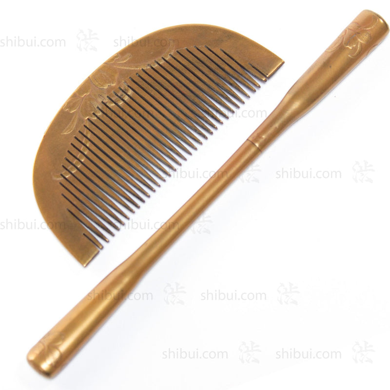 Antique Japanese Lacquered Kushi and Kogai Comb Set – Shibui Japanese ...
