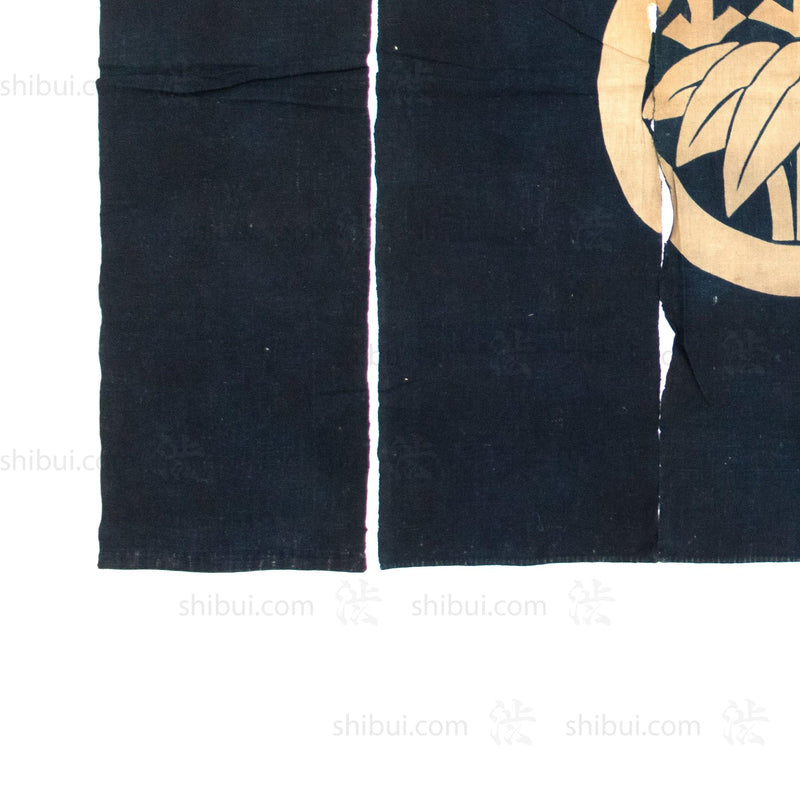 Japanese Indigo Noren with Bamboo Leaf Mon (family crest) – Shibui ...